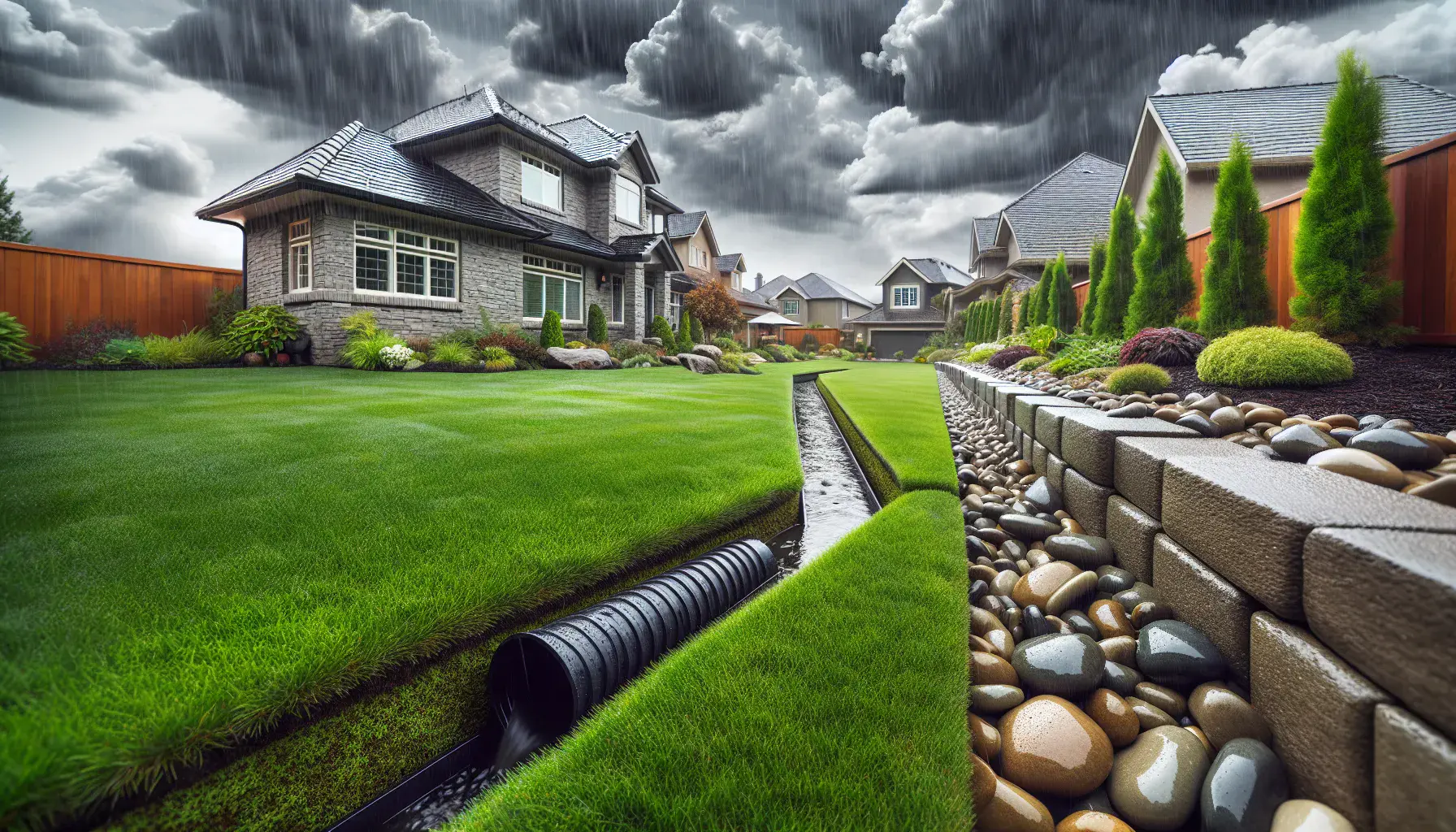 How to Block Water Drainage From a Neighbor's Yard